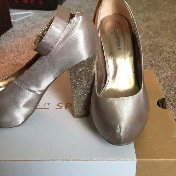 Call It Spring | Shoes | Princess Cinderella Silver Gold Sequence Shoes ...